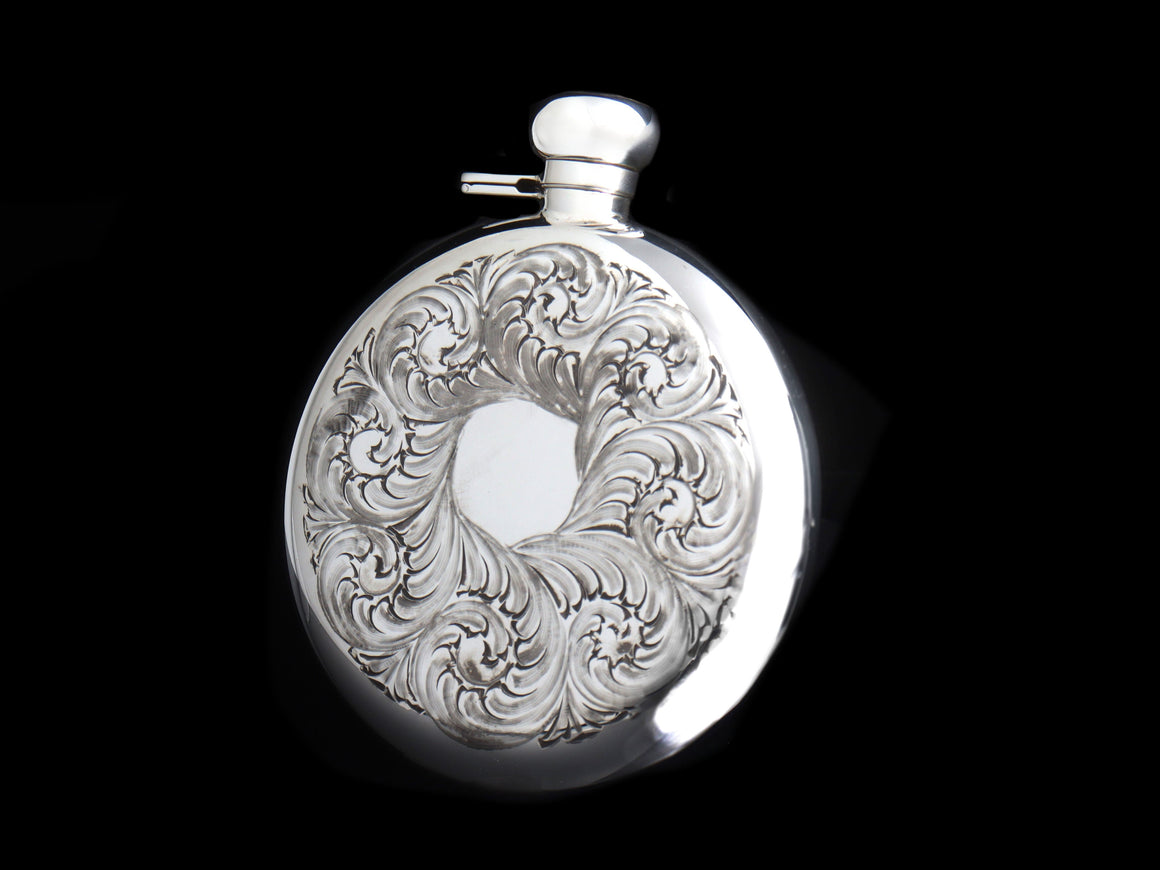 Engraved 7oz Round Flask – J.W. Cooper